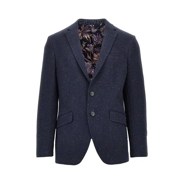 Etro Mouliné Tweed Single-breasted Jacket - Blue
