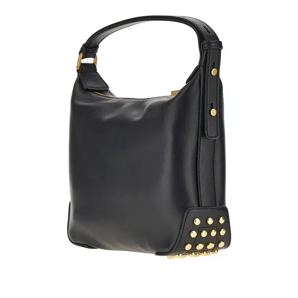 TOD'S Leather Mini Bag With Metal Dots - Black