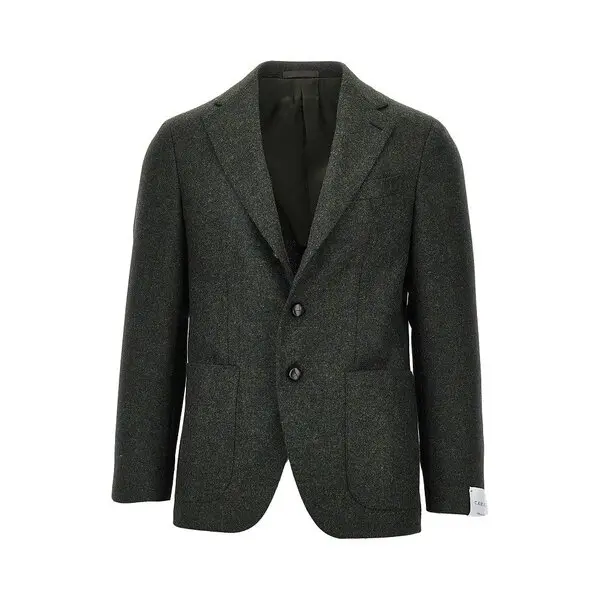 Caruso Aida' Single-breasted Wool Jacket - Green