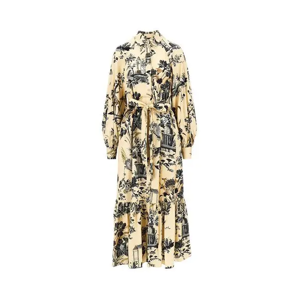 Etro Viscose Twill Long Dress - Yellow