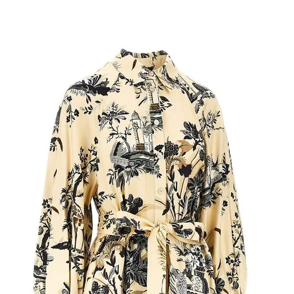 Etro Viscose Twill Long Dress With All-over Print