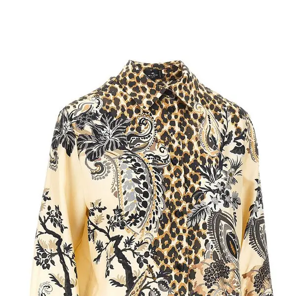 Etro Animalier Paisley Silk Twill Shirt - Multicolor