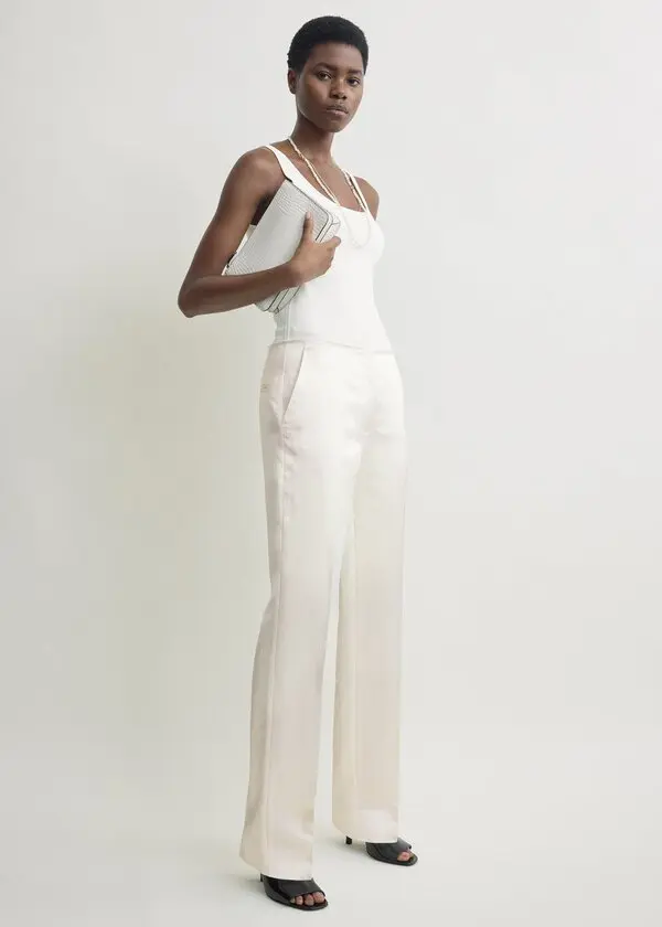 TOTEME Easy Raw Edge Trousers - White