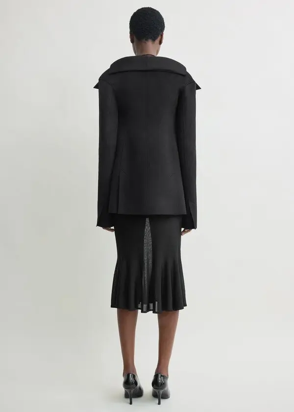 TOTEME Open Collar Wool Jacket