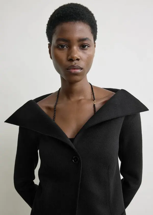 TOTEME Open Collar Wool Jacket