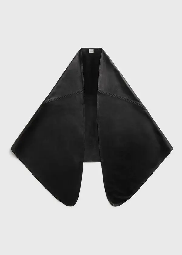 TOTEME Big Leather Scarf - Black