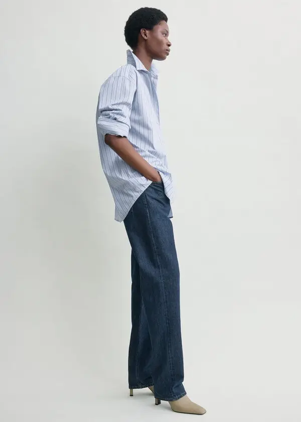 TOTEME Classic Stripe Shirt - Ice,azure