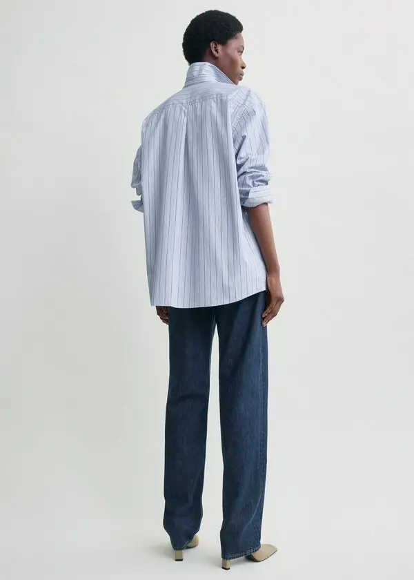 TOTEME Classic Stripe Shirt - Ice,azure