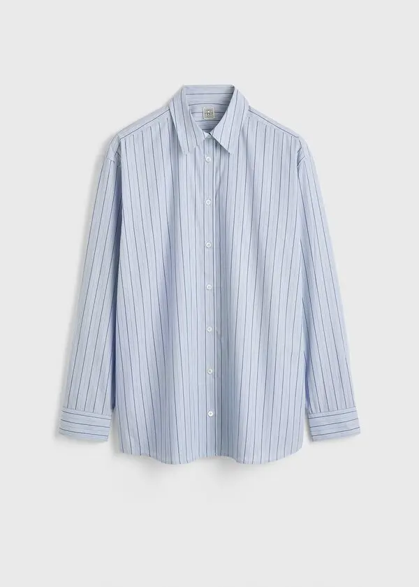 TOTEME Classic Stripe Shirt - Ice,azure