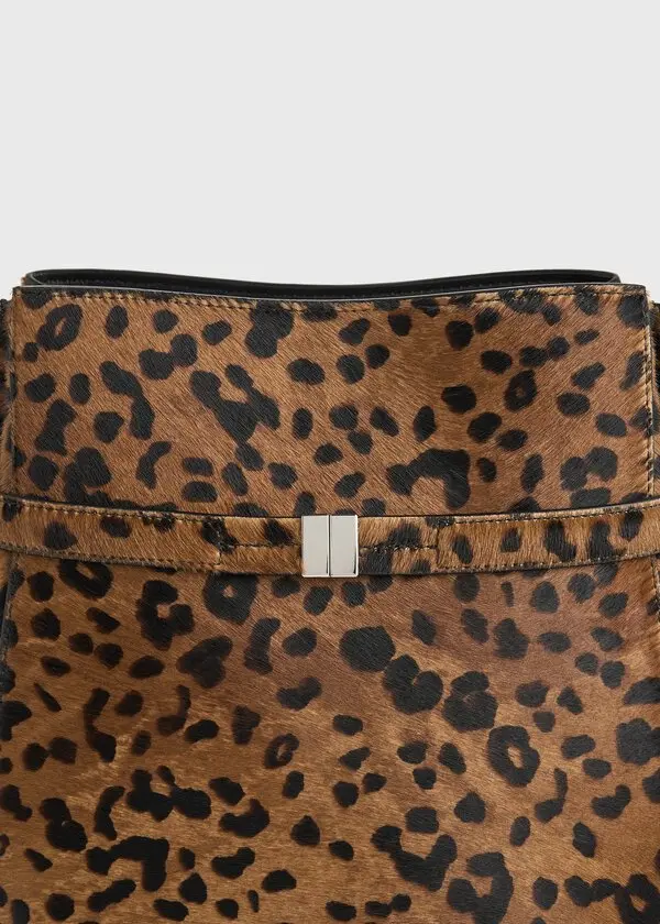 TOTEME Belted Pony Hair Bucket Bag - Leopard