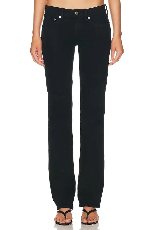 RE/DONE The Lean Straight Leg Jeans In Black - Midnight Drive