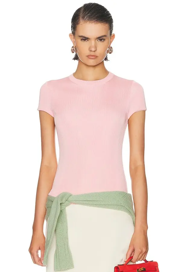 L'academie Kiersey Knit T-shirt - Light Pink