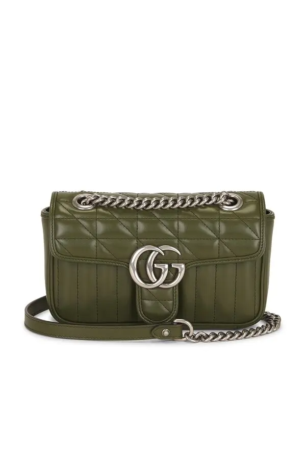 Gucci Gg Marmont Shoulder Bag - Green