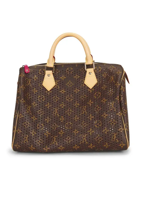 LOUIS VUITTON Monogram Perforated Speedy 30 Handbag - Brown