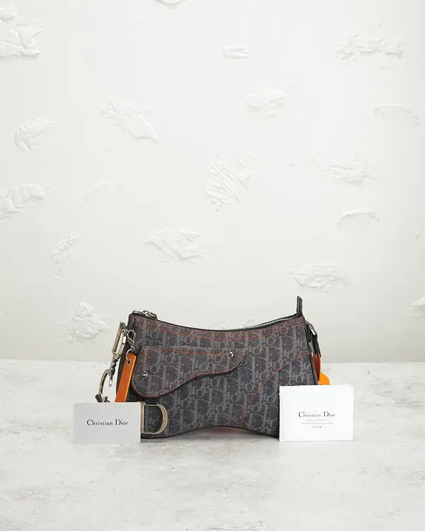 FWRD RENEW Dior Flight Line Double Saddle Bag - Blue