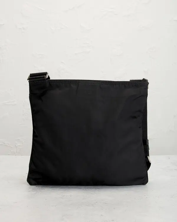 FWRD RENEW Prada Tessuto Flat Messenger Bag