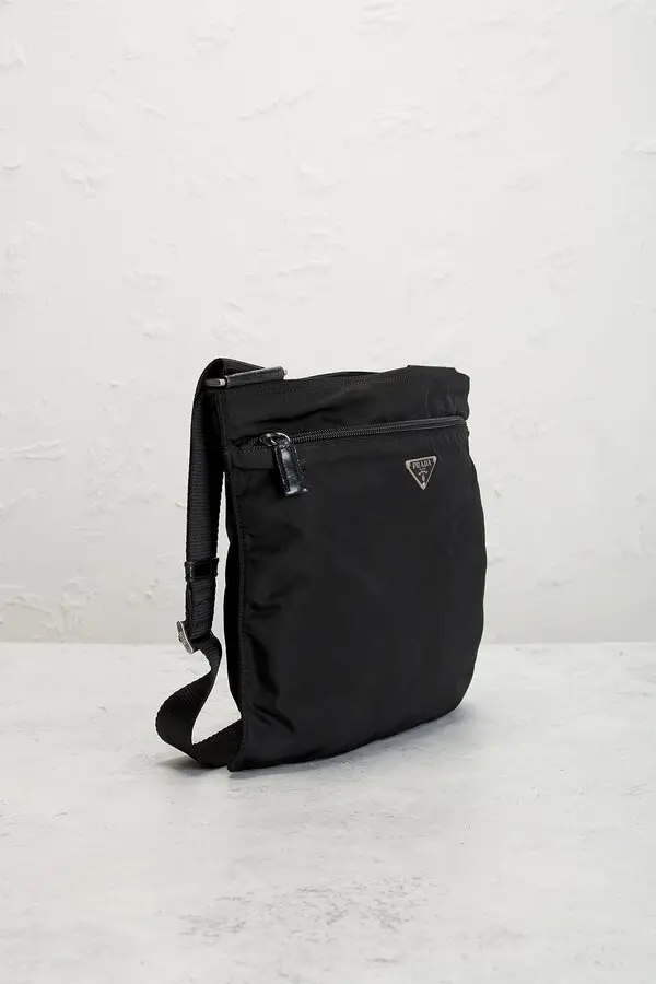 Prada Tessuto Flat Messenger Bag