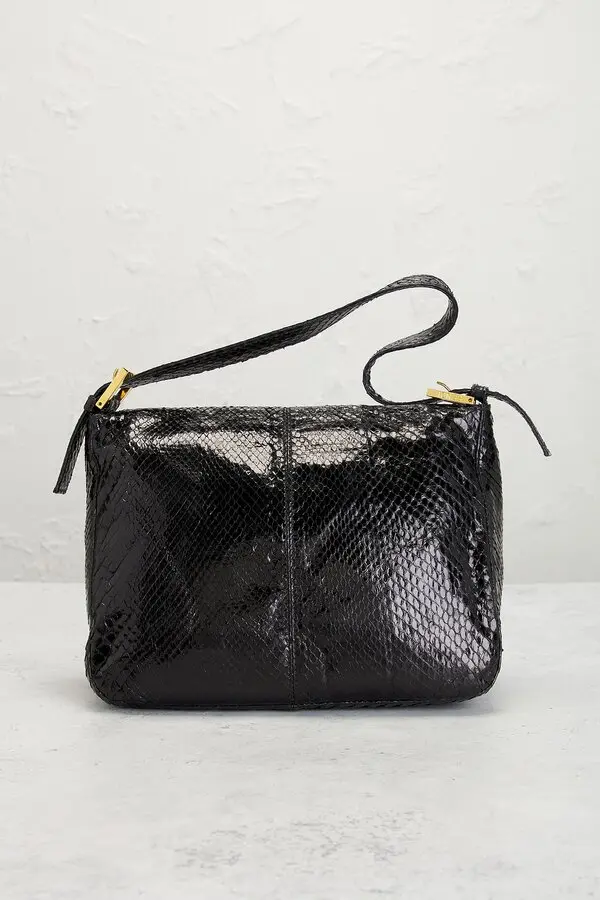 Fendi Snakeskin Baguette Shoulder Bag