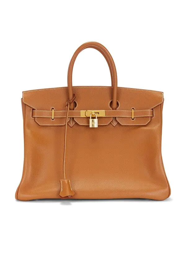 Hermès Courchevel Birkin 35 Handbag In Metallic - Gold