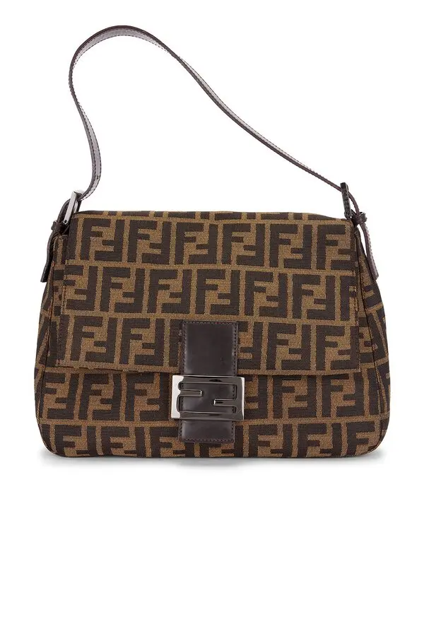 Fendi Zucca Mama Baguette Shoulder Bag - Brown