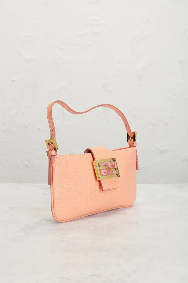 Fendi Baguette Pochette Shoulder Bag - Peach