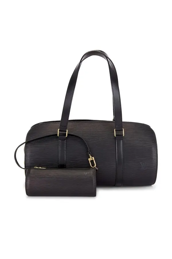 LOUIS VUITTON Epi Soufflot Handbag & Mini Set - Black