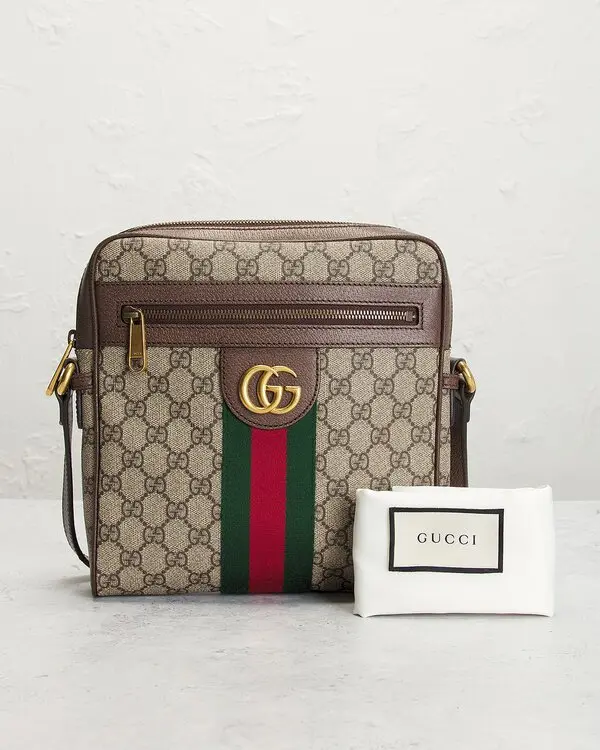 FWRD RENEW Gucci Ophidia Shoulder Bag - Beige