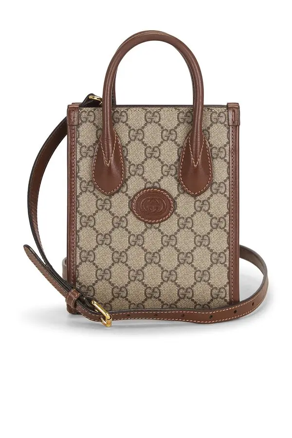 Gucci Retro Interlocking G Mini Tote Bag - Brown