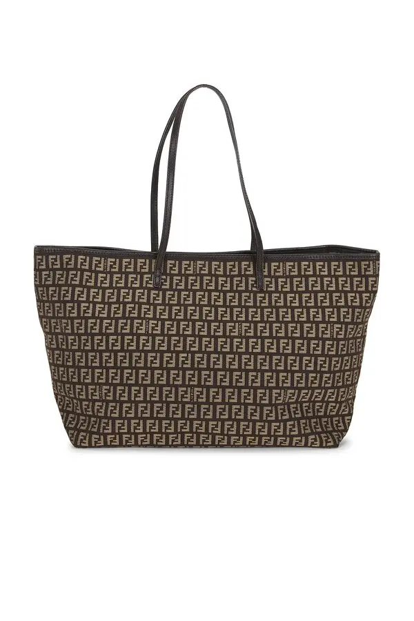 Fendi Zucca Roll Tote Bag - Brown