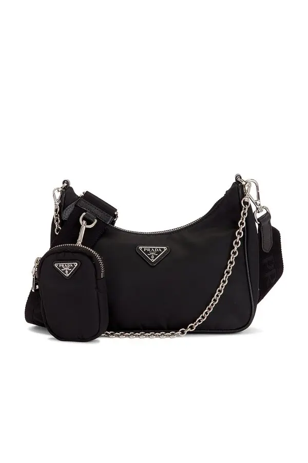 Prada Re-edition 2005 Re-nylon Shoulder Bag - Black
