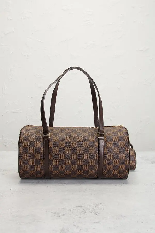 LOUIS VUITTON Damier Ebene Papillon 30 Handbag & Mini Pouch Set - Brown