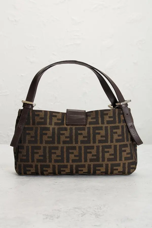 Fendi Zucca Monogram Shoulder Bag - Brown