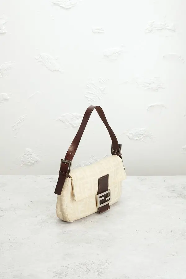 Fendi Zucca Monogram Canvas Shoulder Bag