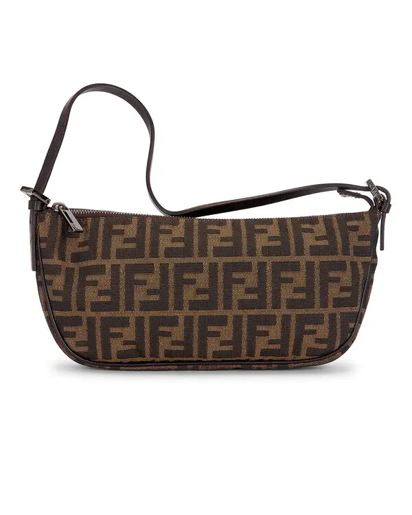 FWRD RENEW Fendi Zucca Pochette Shoulder Bag