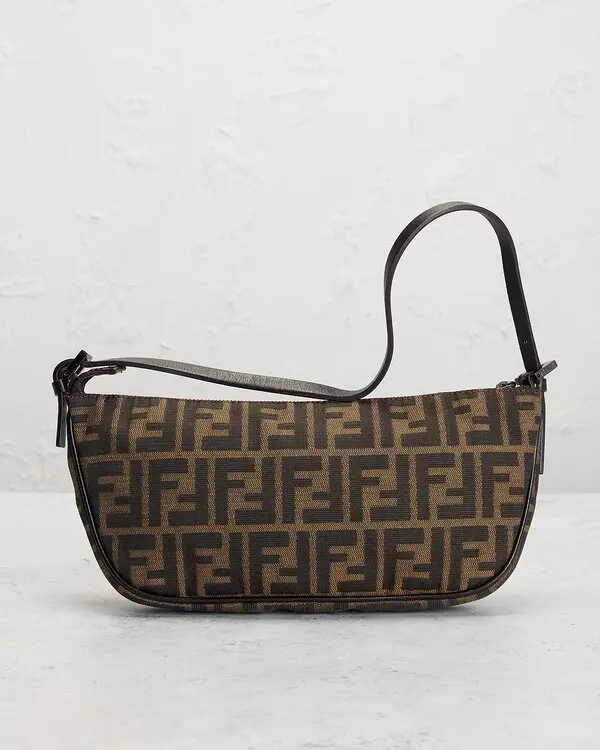 FWRD RENEW Fendi Zucca Pochette Shoulder Bag