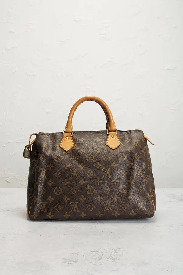 LOUIS VUITTON Monogram Speedy 30 Handbag - Brown