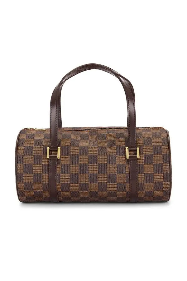 LOUIS VUITTON Damier Ebene Papillon 26 Handbag - Brown