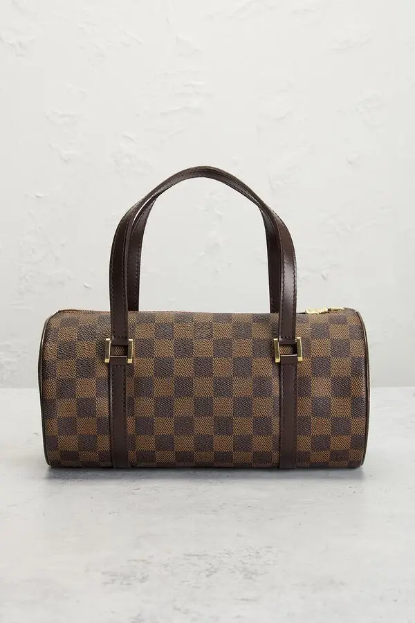 LOUIS VUITTON Damier Ebene Papillon 26 Handbag - Brown