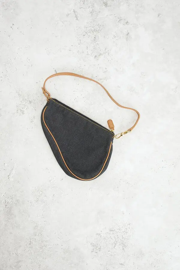 Dior Denim Pochette Saddle Bag