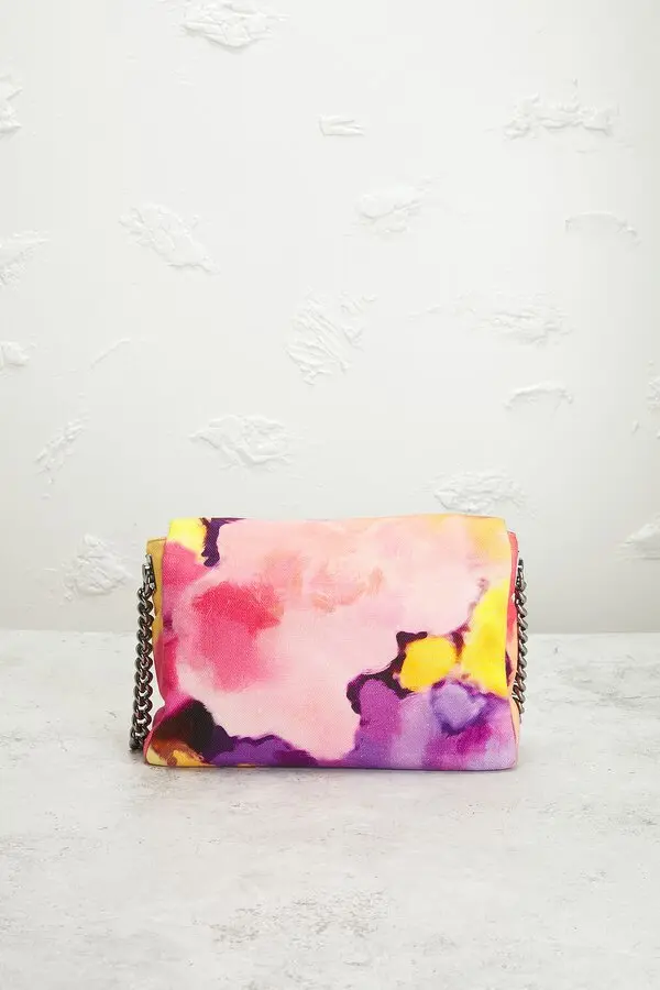 Chanel Printed Canvas Messenger Flap Bag