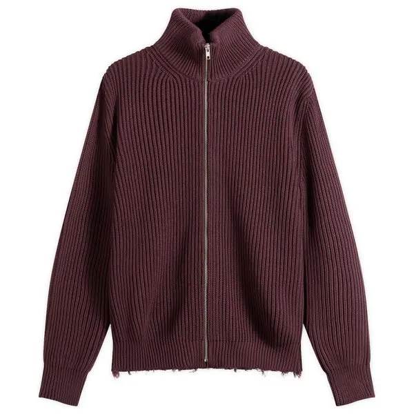 MAISON MARGIELA Zip Through Jumper - Ciocolat