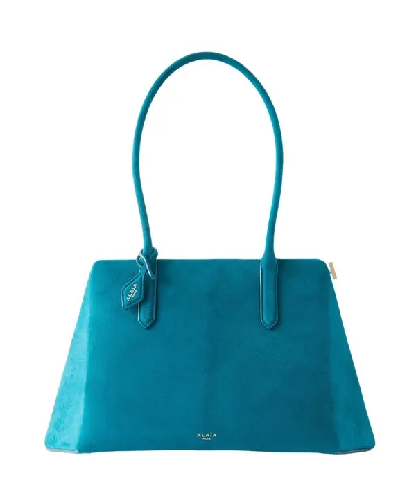 Alaïa Prisme Suede Shoulder Bag - Blue