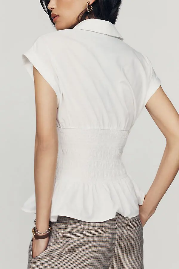 Maeve Cotton Smocked Blouse