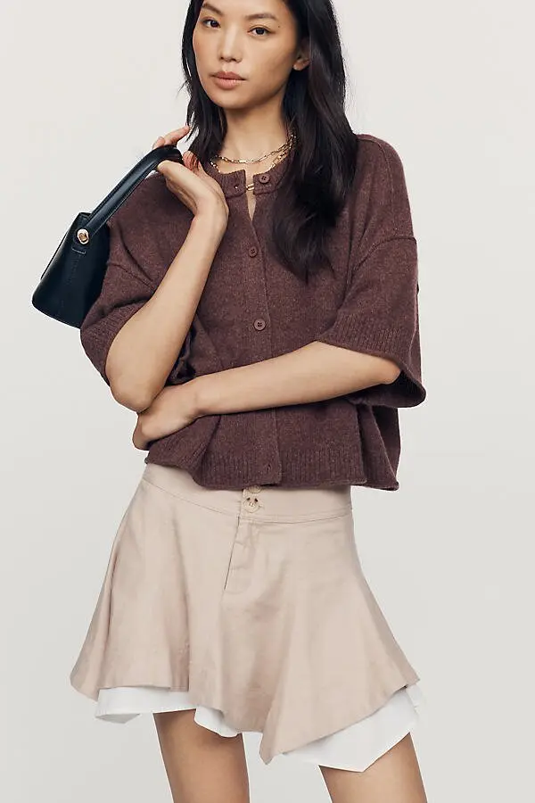 Maeve Double-layer Godet Mi Skirt