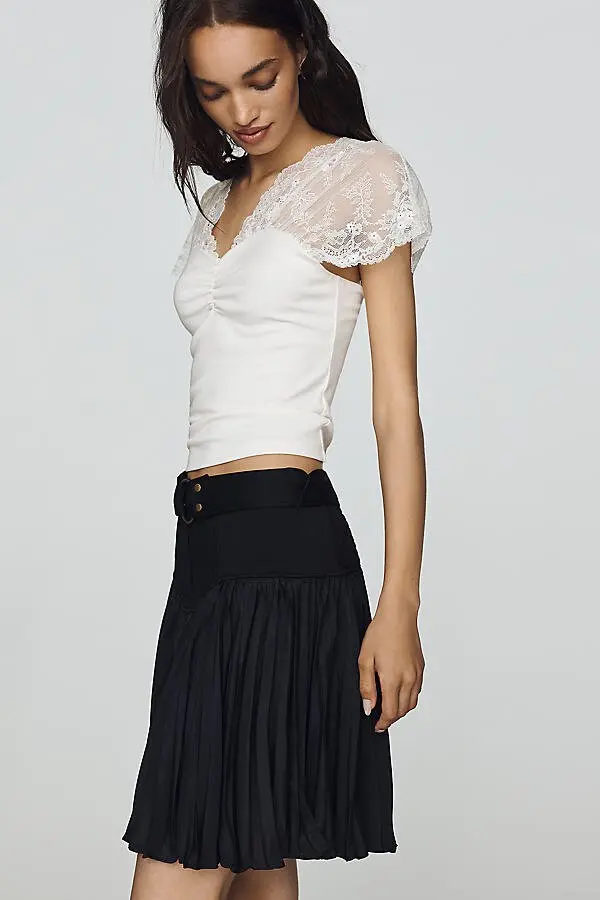 Anthropologie Jodhpur Mi Skirt - Black