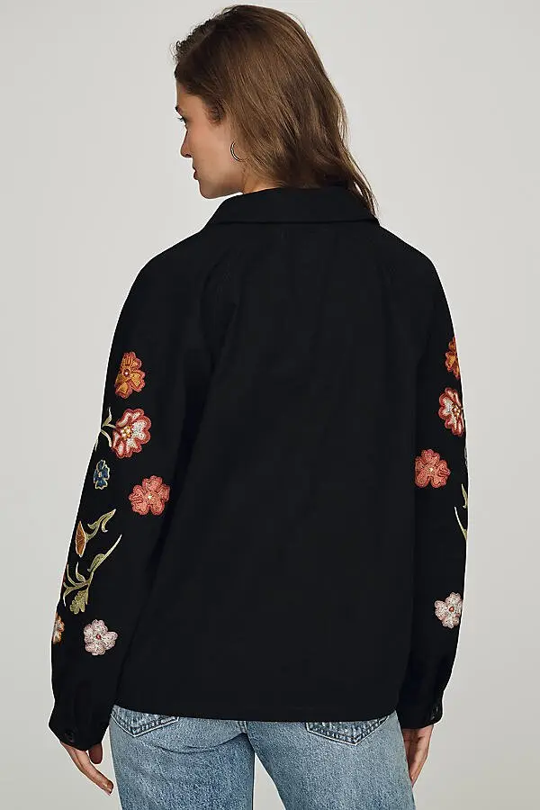 The Great. Cotton Embroidered Button-down Shirt