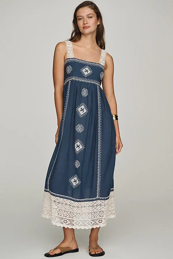 The Great. Sparrow Midi Dress - Mineral