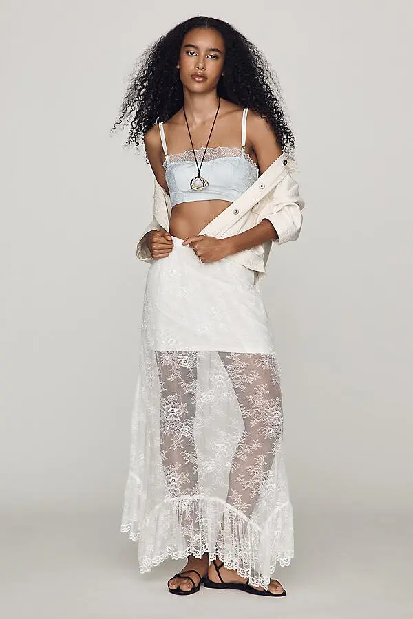 LYREBIRD Embroidered Bralette - Light Blue