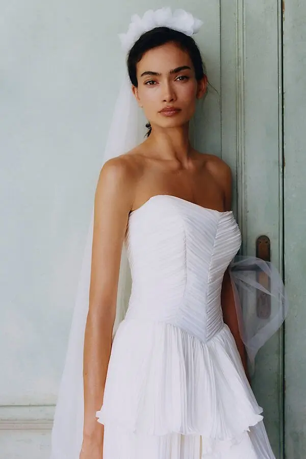 PRONOVIAS Soft 3d Floral Headpiece - White