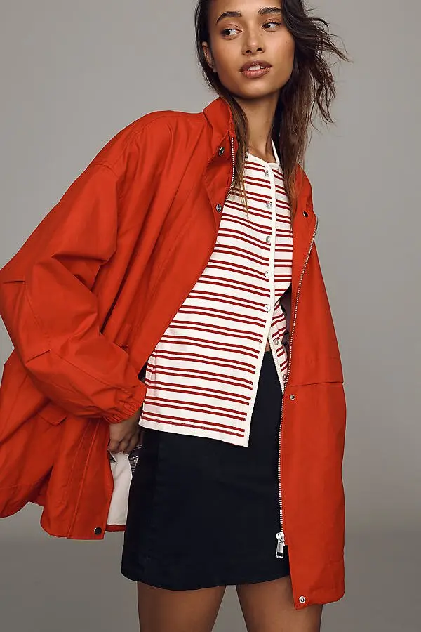 Maeve Overd Lightweight Jacket - Red